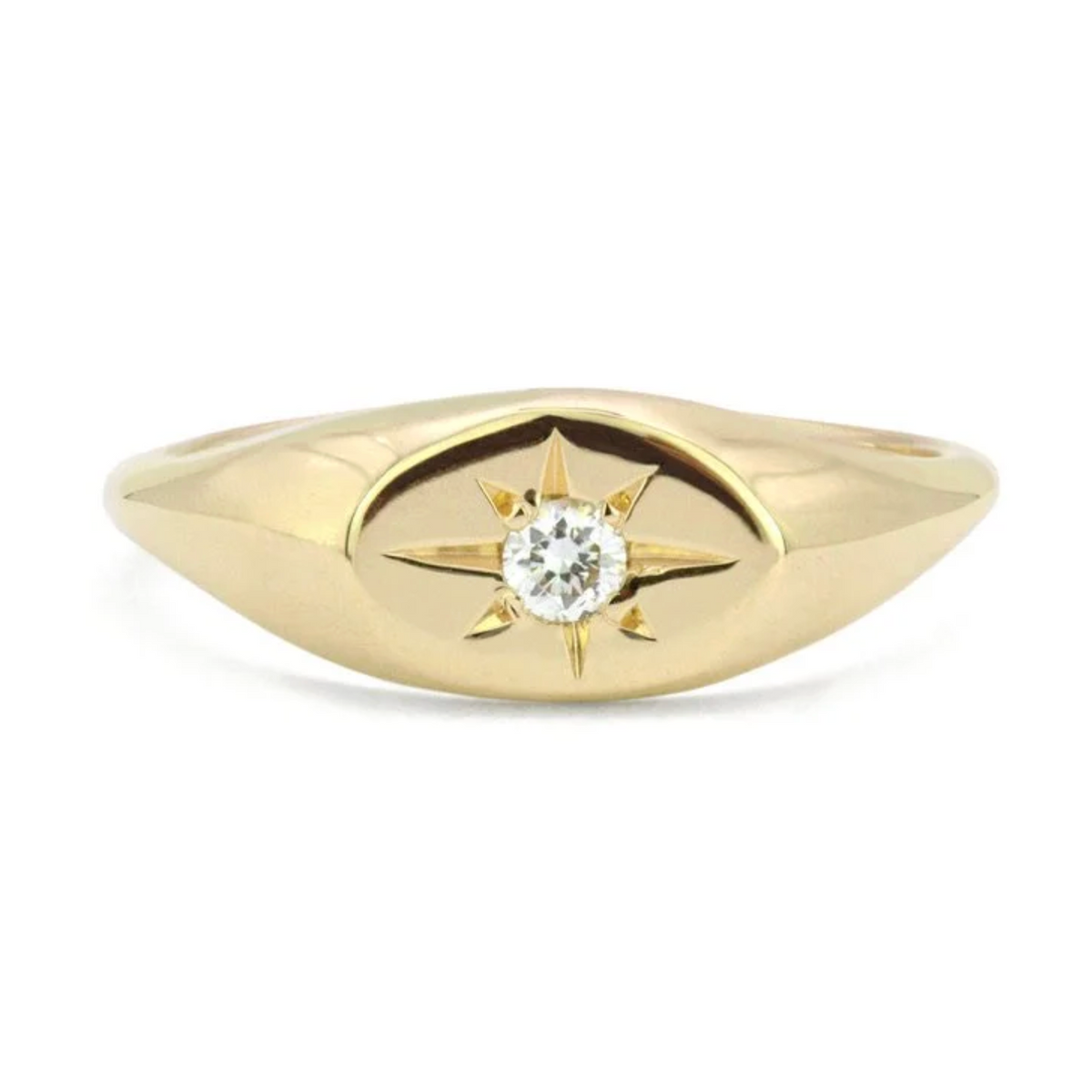 14k Gold Jorie Diamond Signet Ring – Paper Trail Rhinebeck