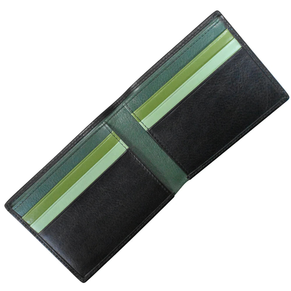 Black Men's Wallet with Green Interior – Paper Trail Rhinebeck