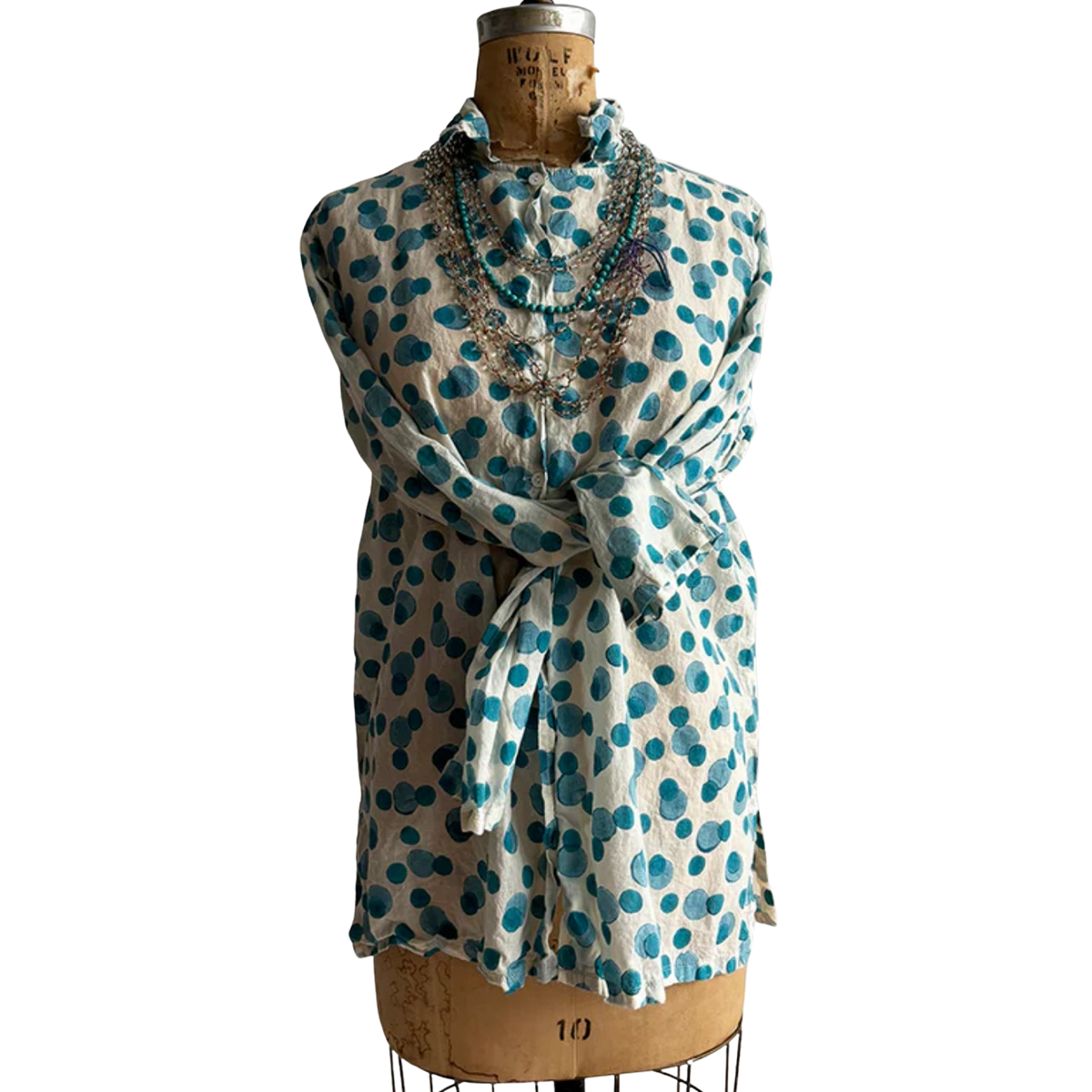 Double Blue Dot Button Up Shirt – Paper Trail Rhinebeck